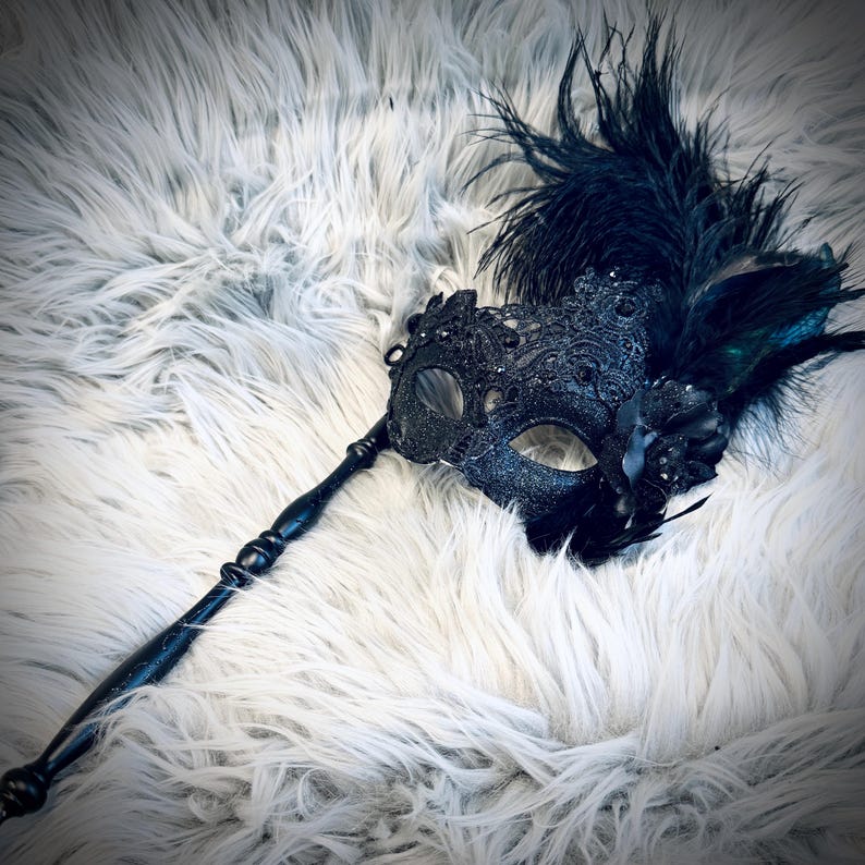 Black Men or Women Masquerade Masks , Men's Venetian Eye Masks, Women ...