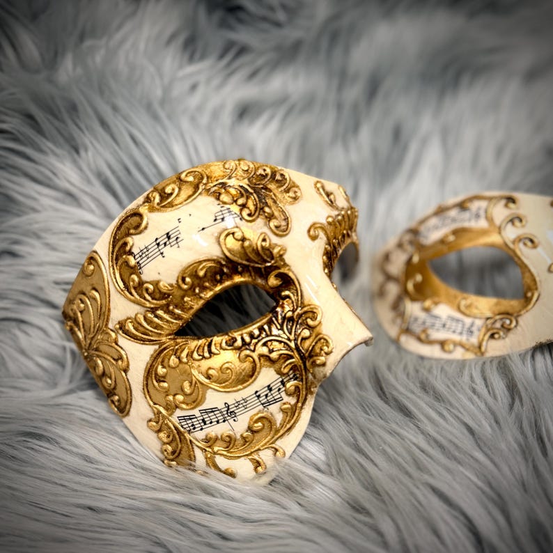 Classic Gold Phantom of the Opera Masquerade Party Eye Mask for Mardi ...