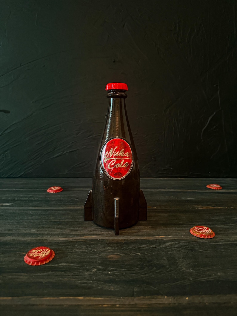 Weathered Nuka-cola Prop Bottle, Fallout Inspired Vintage Decor, Retro ...
