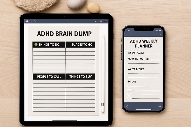 ADHD Brain Dump & ADHD Weekly Planner Bundle (printable PDF) - Etsy