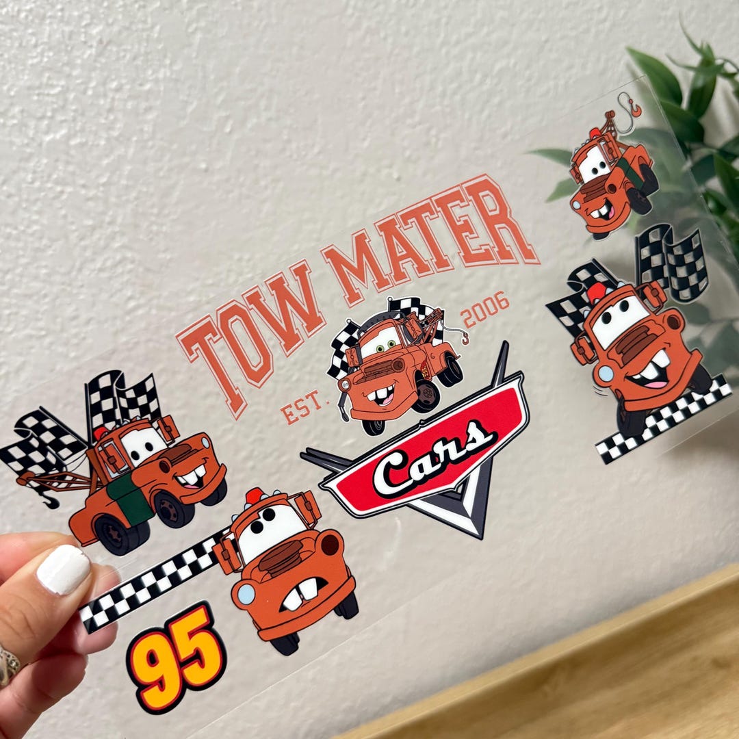 Tow Mater UV DTF Cup Wrap: Libbey Glass 16oz - Etsy