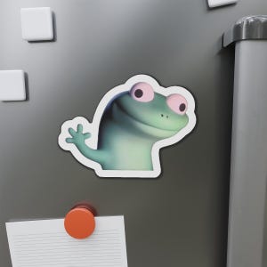 Lizard Meme Magnet: Funny Cartoon Reptile Fridge Decor - Etsy