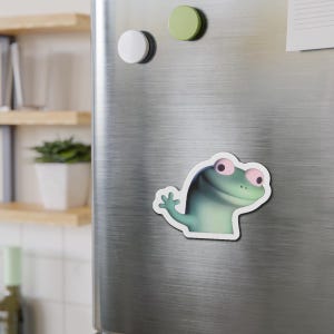 Lizard Meme Magnet: Funny Cartoon Reptile Fridge Decor - Etsy