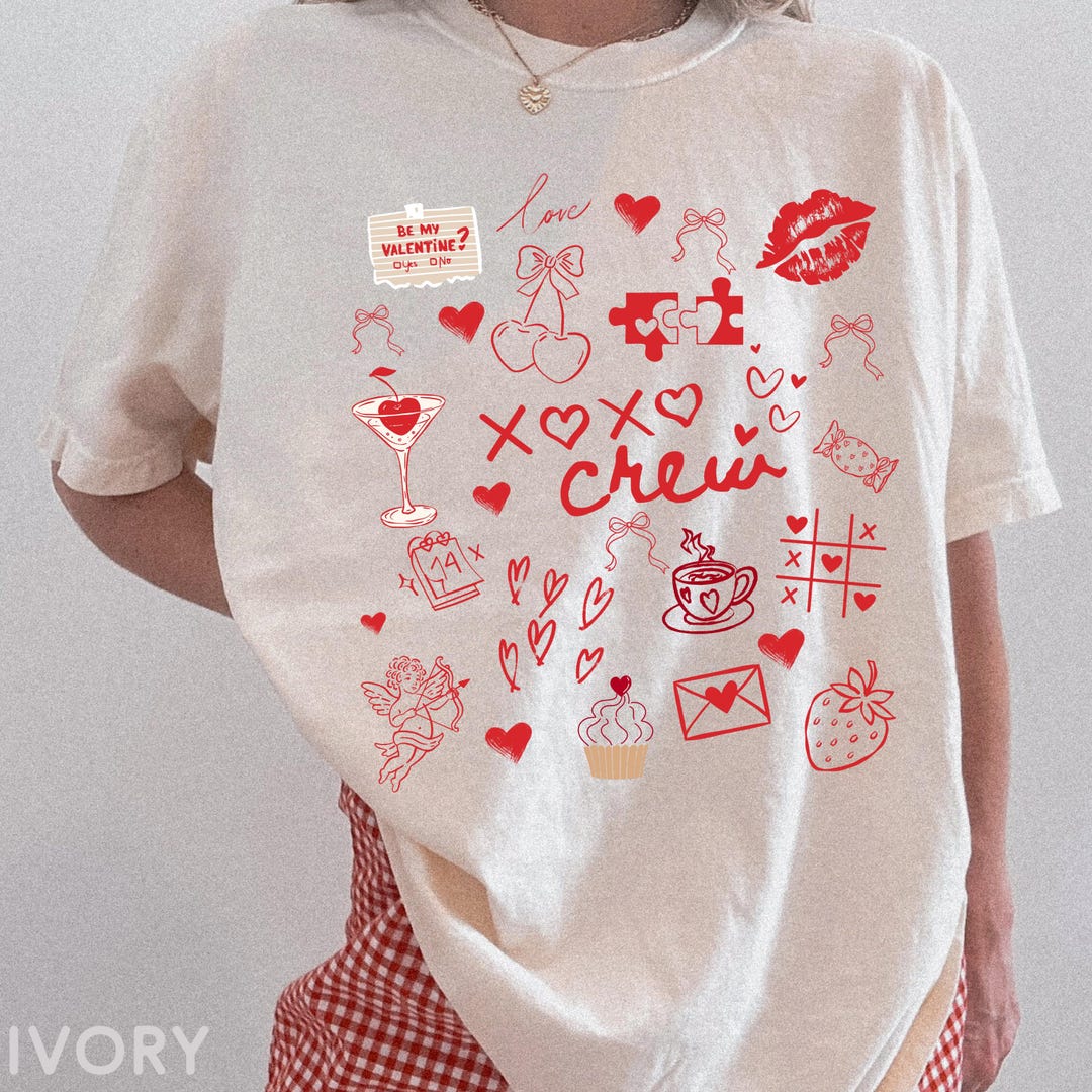 Comfort Colors® XOXO Crew Shirt, Valentine's Day Shirt Women, Galentine ...