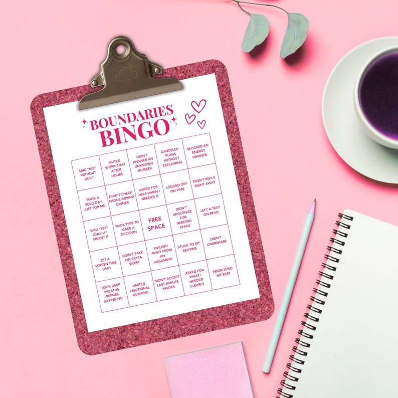 Boundaries Bingo Printable: Self-care Therapy Game (PDF) - Etsy