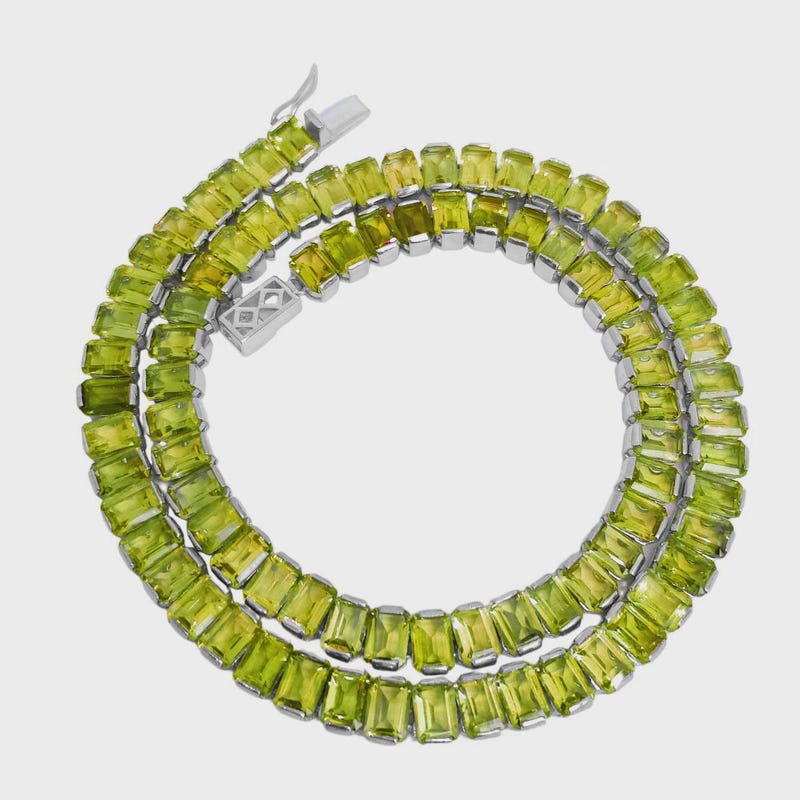 Octagon Peridot Bracelet - Etsy