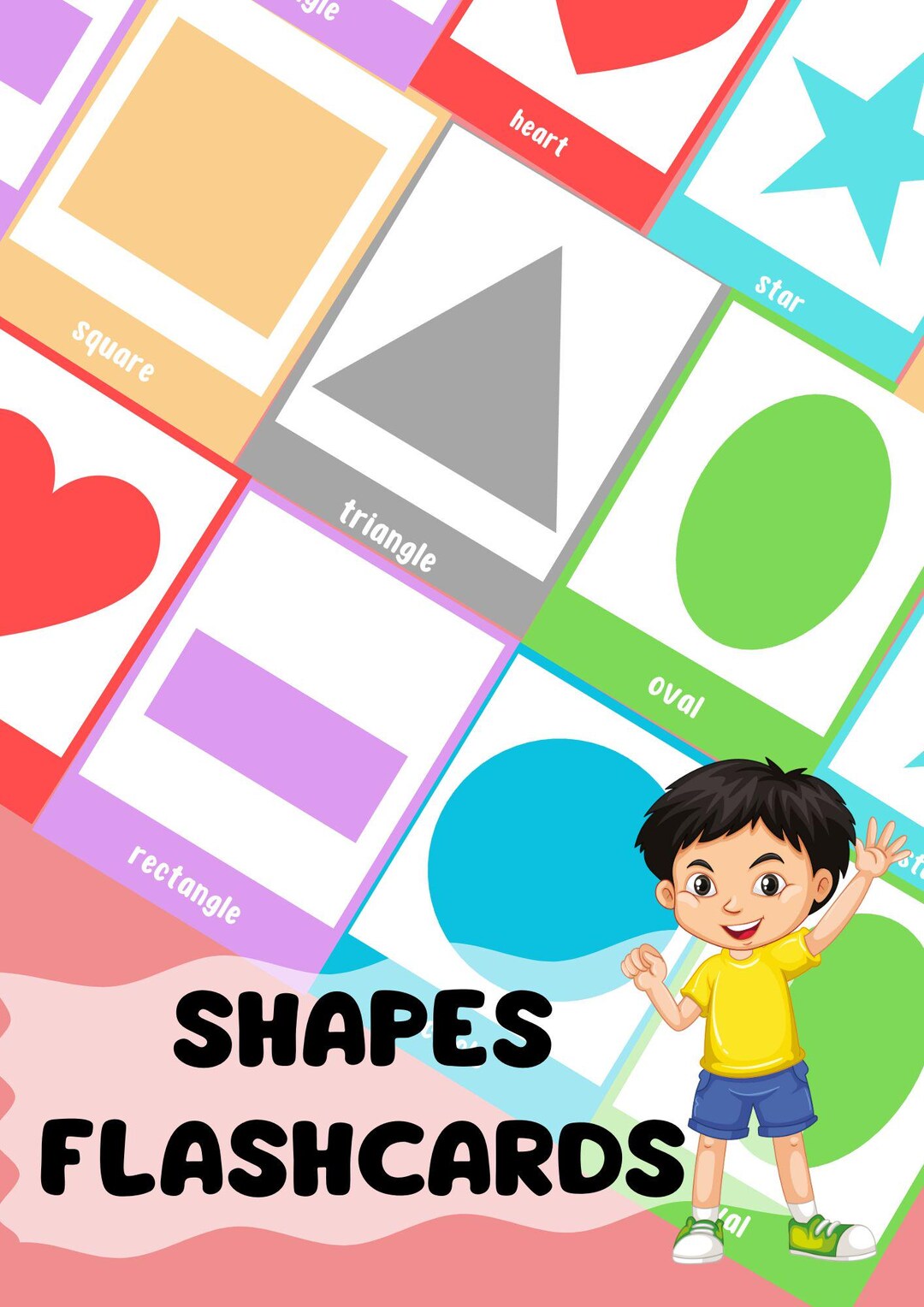Geometric Shape Flashcards for Pre-k, Preschool, and Kindergarten ...