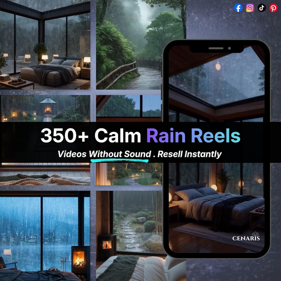 Rain Reels Calming Meditation Bundle Video (no Audio Version) Faceless ...
