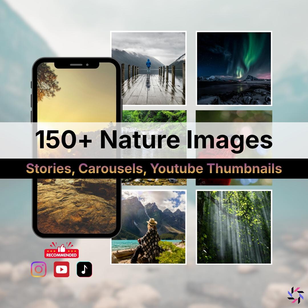 Nature Images Pack for Instagram, Tiktok and Youtube Thumbnails - Etsy