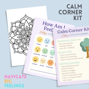 Calm Corner Kit Printable - Kids Emotional Regulation & Mindfulness ...