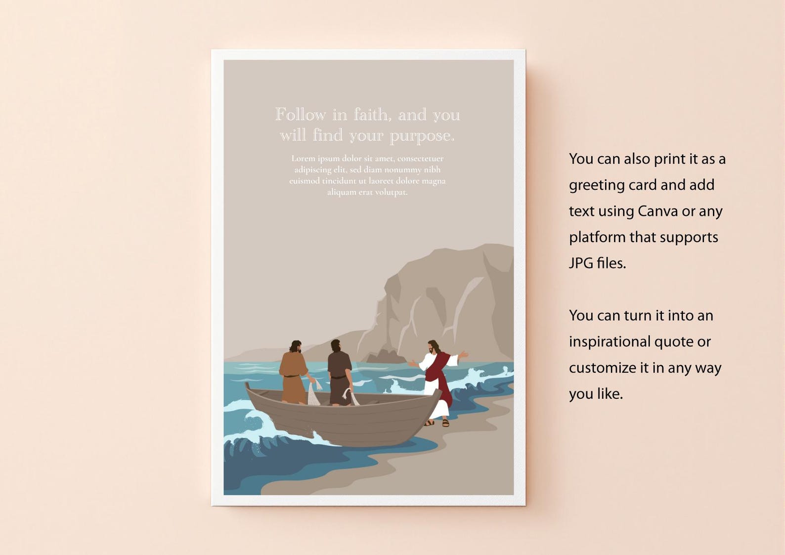 Jesus Calling His First Disciples Peter and Andrew | Christian Poster ...