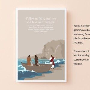 Jesus Calling His First Disciples Peter and Andrew | Christian Poster ...