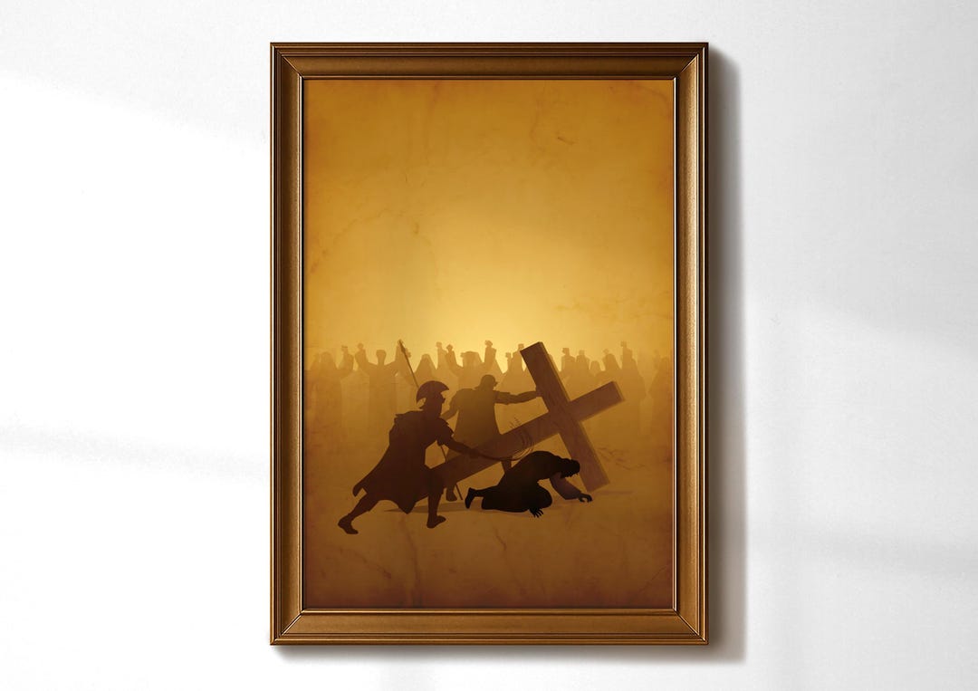 Jesus Falls for the First Time, 3rd (third) Station of the Cross ...