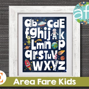Out of This World Space ABC Alphabet Kids Room, Toy Room, or Nursery ...