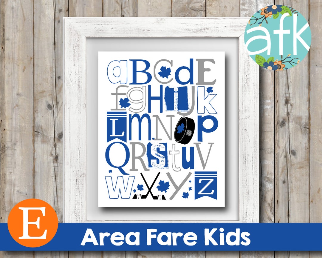 TORONTO MAPLE LEAFS Abc Nursery Art Print - Etsy