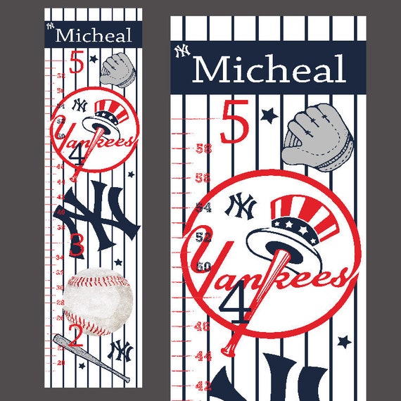 Baseball Growth Chart Sports Height Personalized Canvas Kids Growth