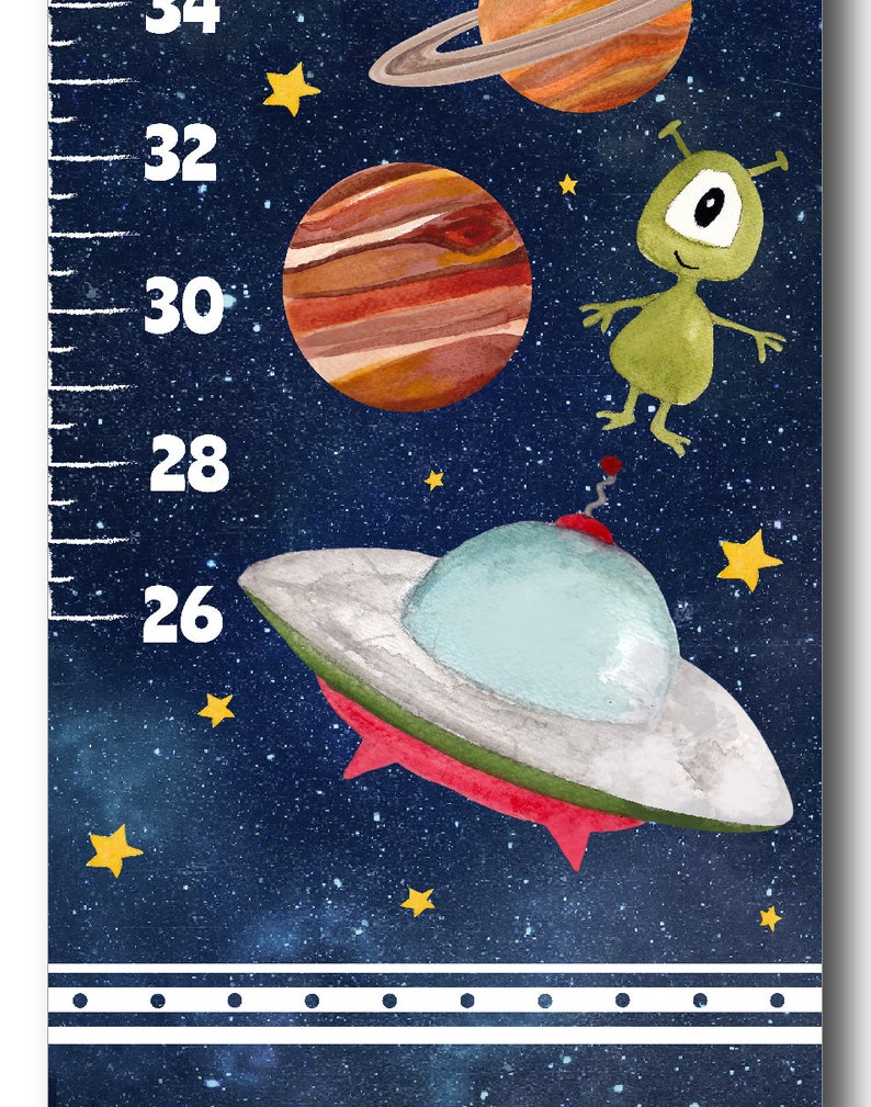 OUT of This WORLD SPACE Growth Chart Custom Canvas Wall Hanging - Etsy