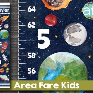 OUT of This WORLD SPACE Growth Chart Custom Canvas Wall Hanging - Etsy