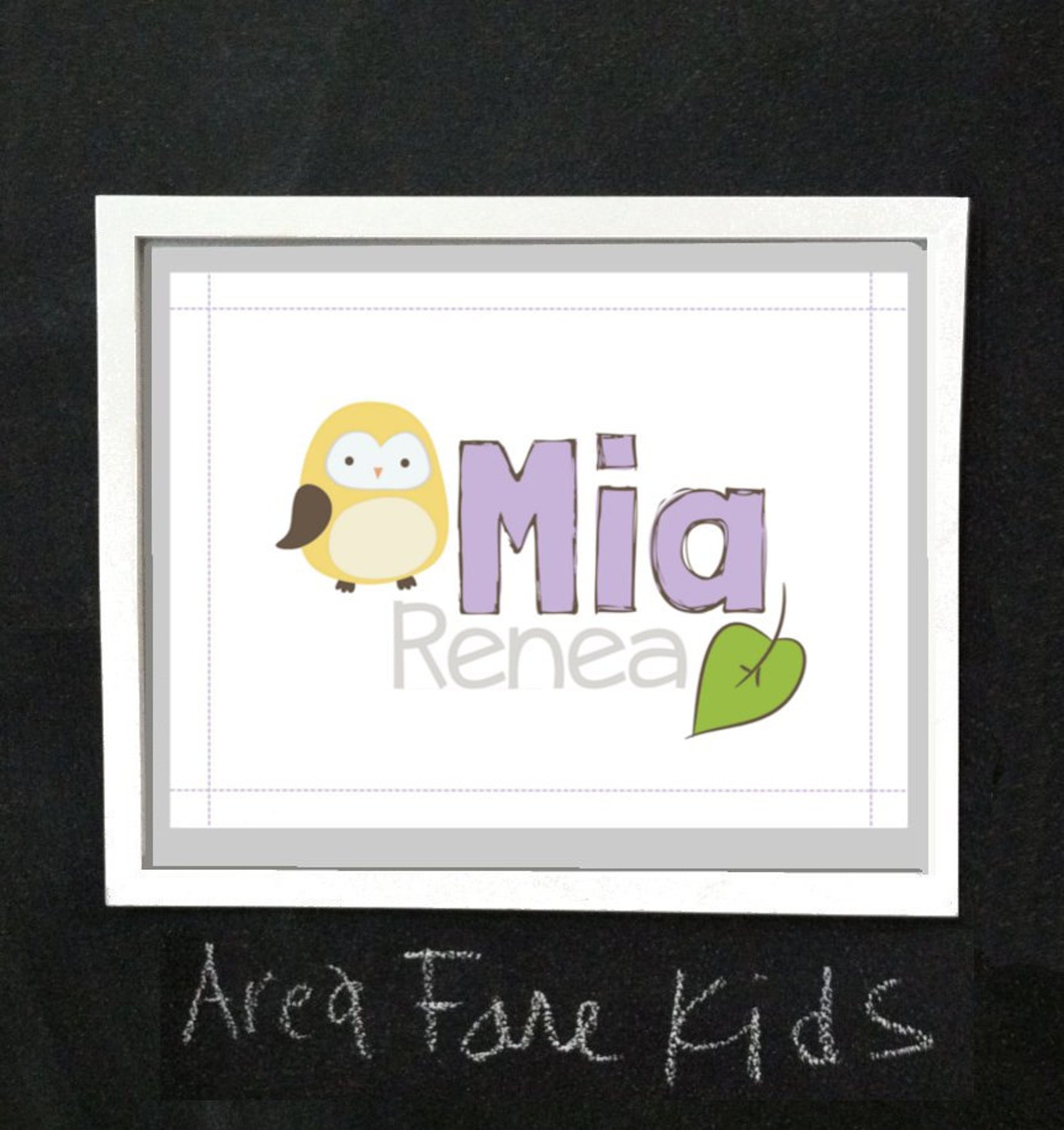 Cute Owls Custom Name Art Print | Etsy