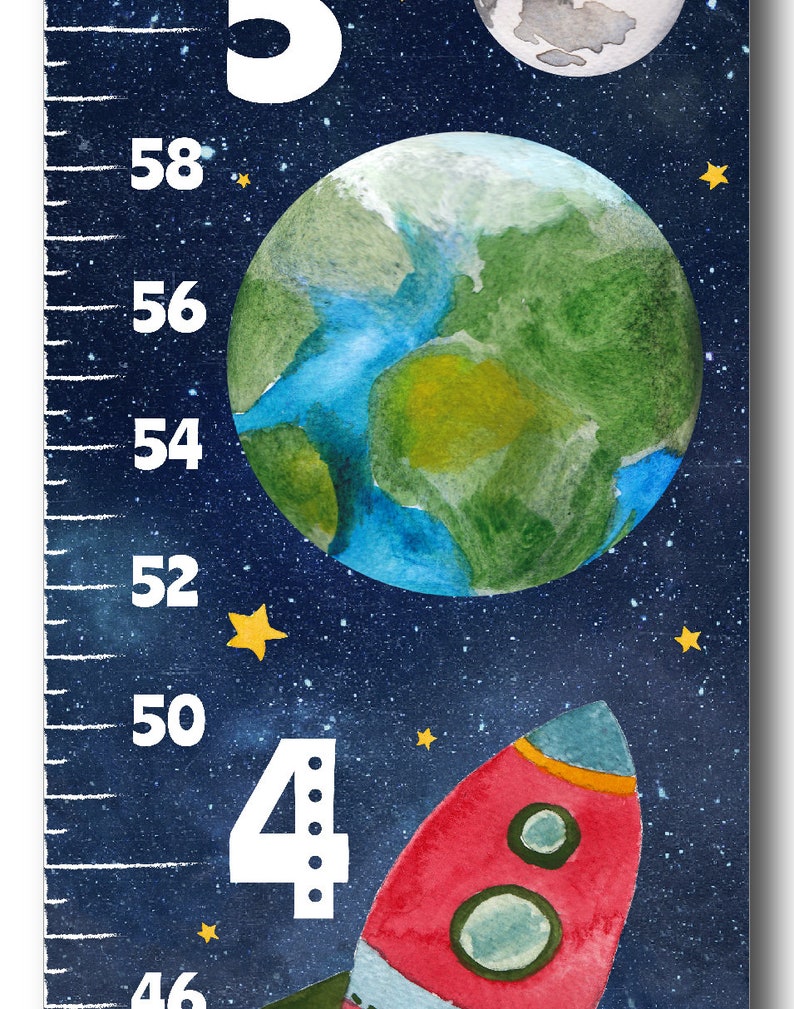 OUT of This WORLD SPACE Growth Chart Custom Canvas Wall Hanging - Etsy