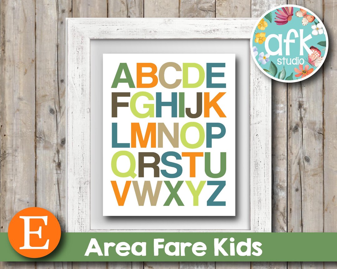 Modern & Simple COLORFUL ABC... Customize Your Colors - Etsy