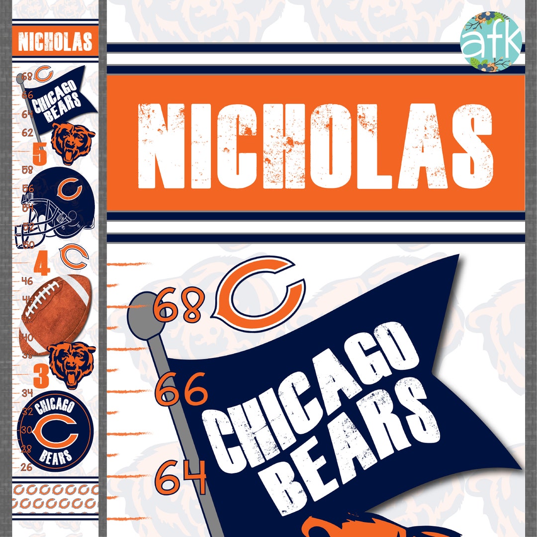 FOOTBALL GROWTH CHART Custom Canvas Wall Hanging - Etsy