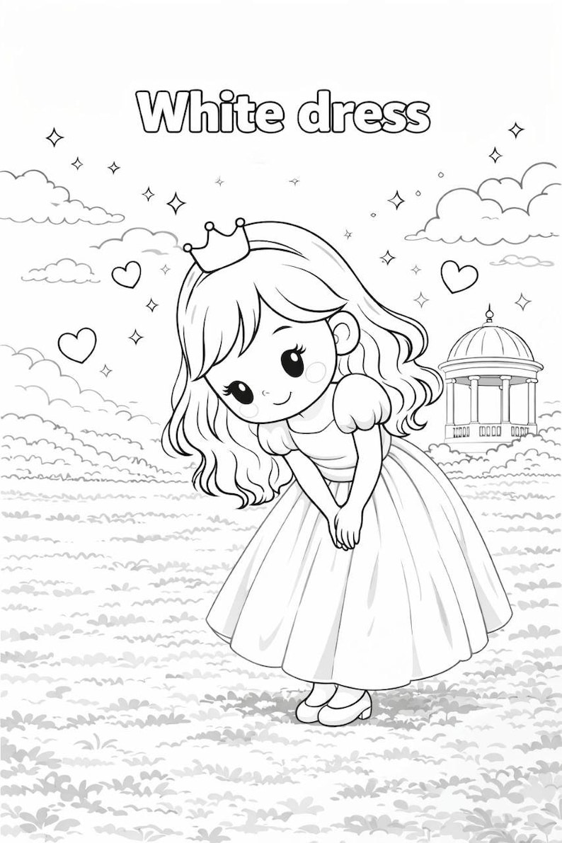 Princess Coloring Pages for Toddlers | Learn Colors Printable Coloring ...