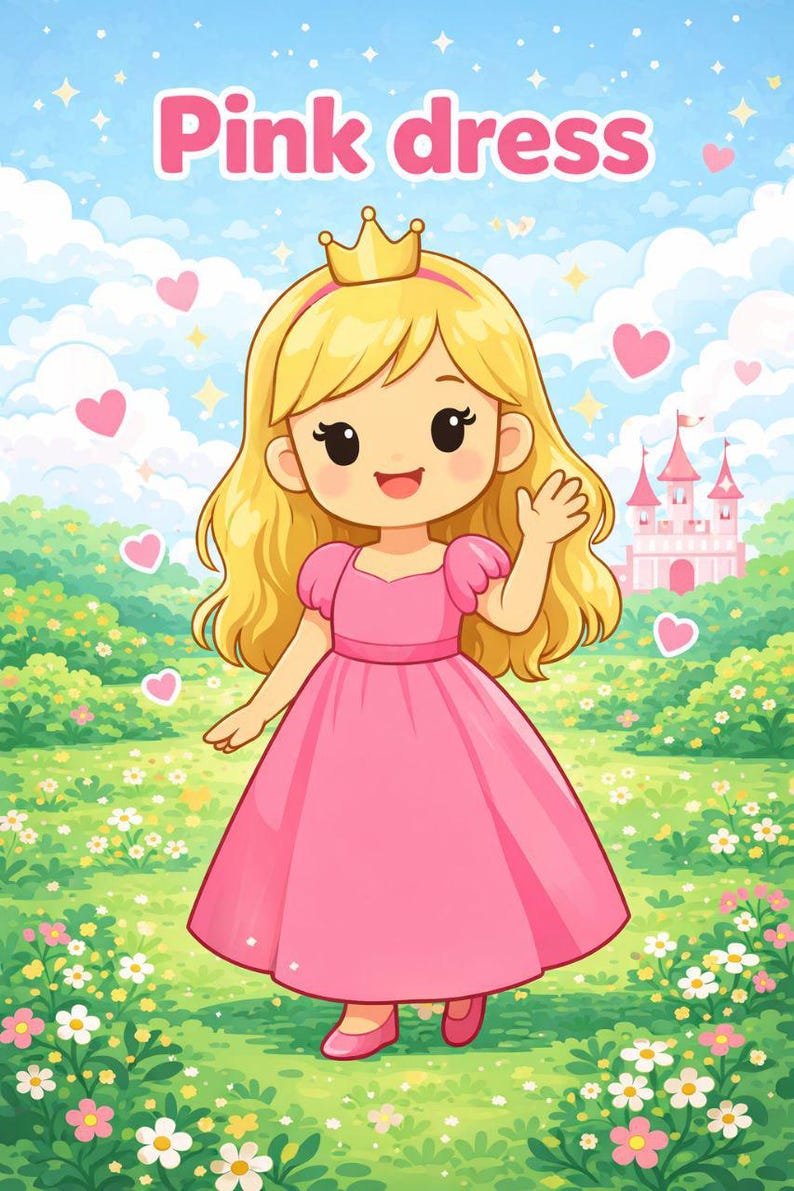 Princess Coloring Pages for Toddlers | Learn Colors Printable Coloring ...