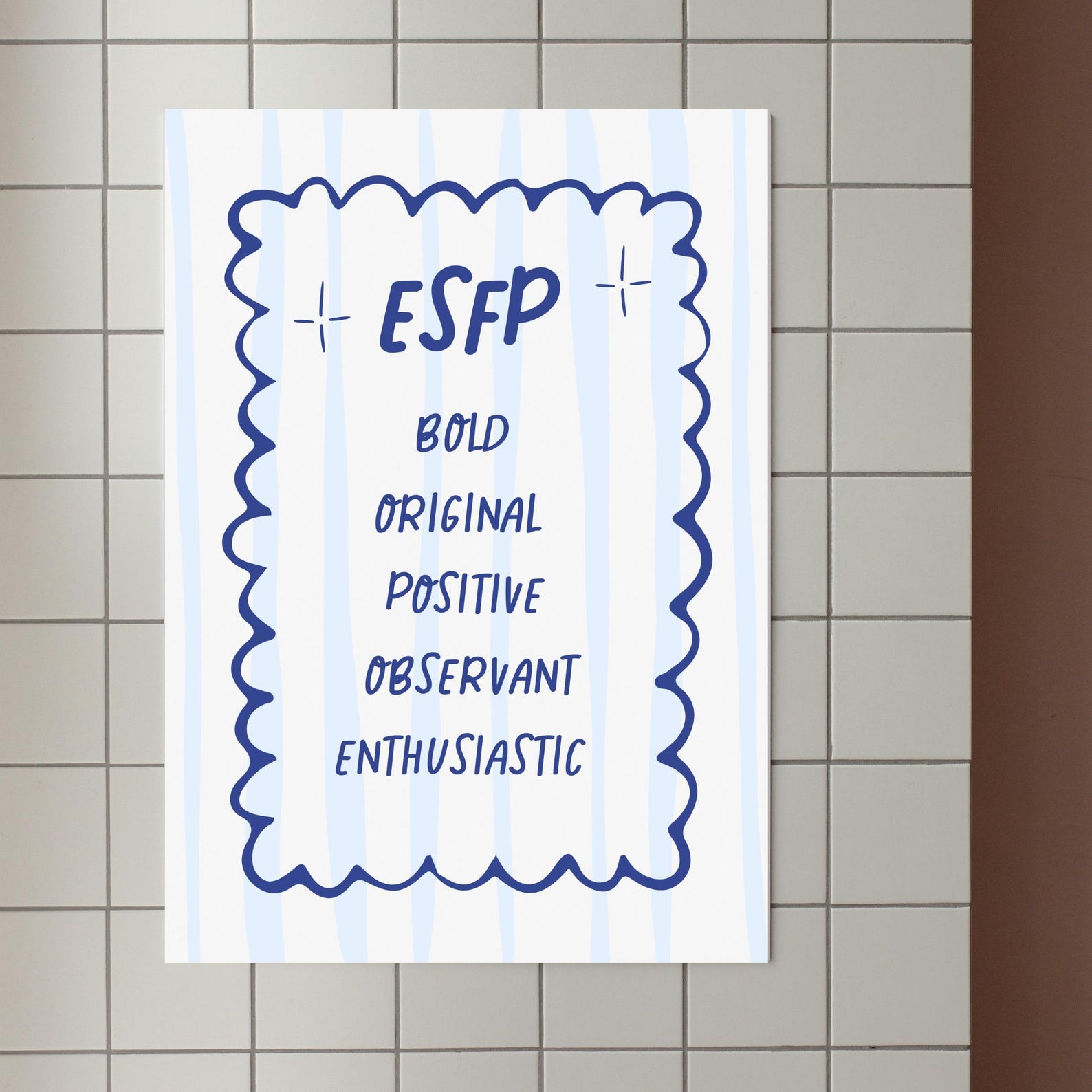 ESFP Strengths Poster | MBTI Wall Art | Personality Type Print ...