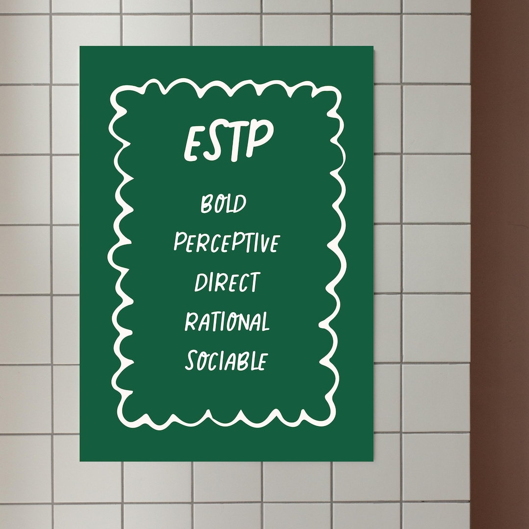 ESTP Strengths Poster | MBTI Wall Art | Personality Type Print ...