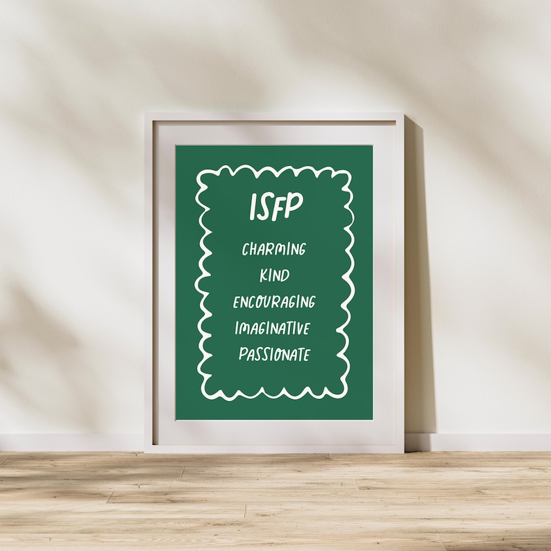 ISFP Strengths Poster | MBTI Personality Type Art (digital Download) - Etsy