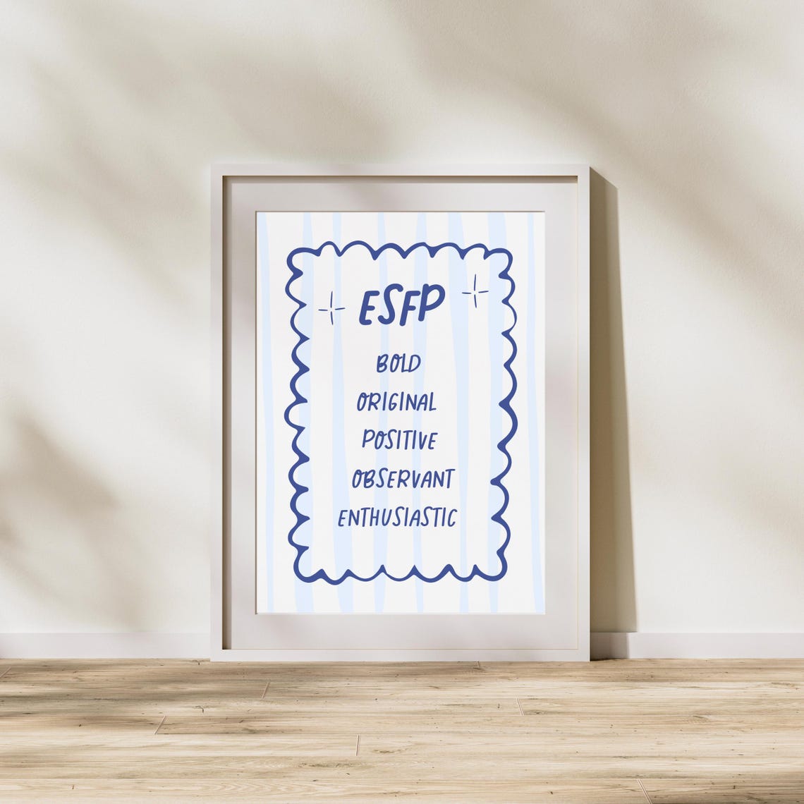 ESFP Strengths Poster | MBTI Wall Art | Personality Type Print ...