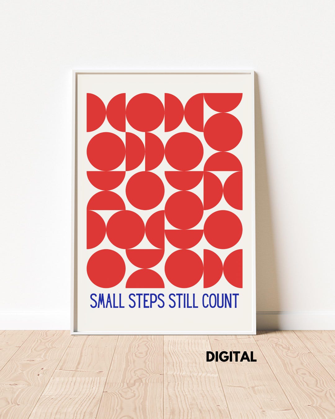 Small Steps Still Count Printable Wall Art | Modern Geometric Abstract ...