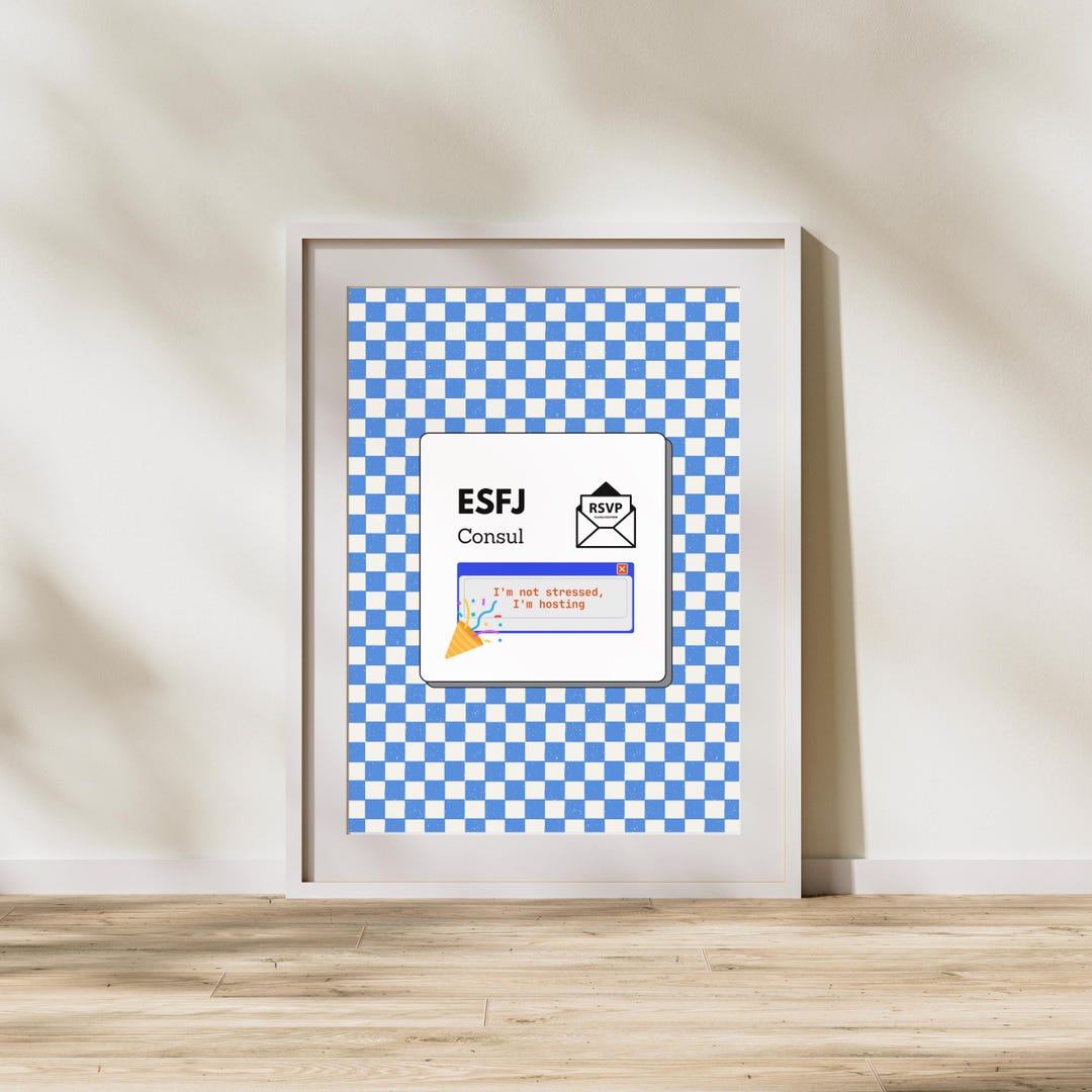 ESFJ Personality Poster, the Consul Gift, 4 Background Options (digital ...