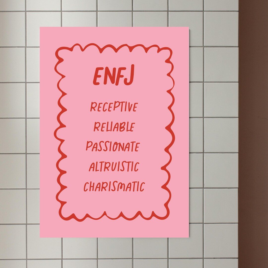 ENFJ Strengths Poster | MBTI Wall Art | Personality Type Print ...