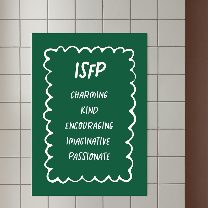 ISFP Strengths Poster | MBTI Personality Type Art (digital Download) - Etsy