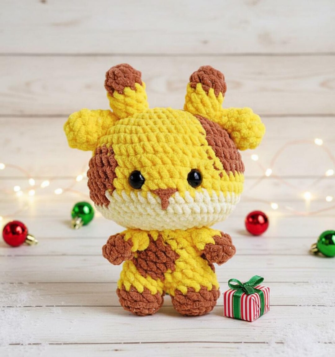 Giraffe Amigurumi Crochet Pattern PDF – Chunky Plush Toy, Kawaii Animal ...