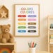 Bilingual Colors Chart: English Spanish Learning Poster (digital ...