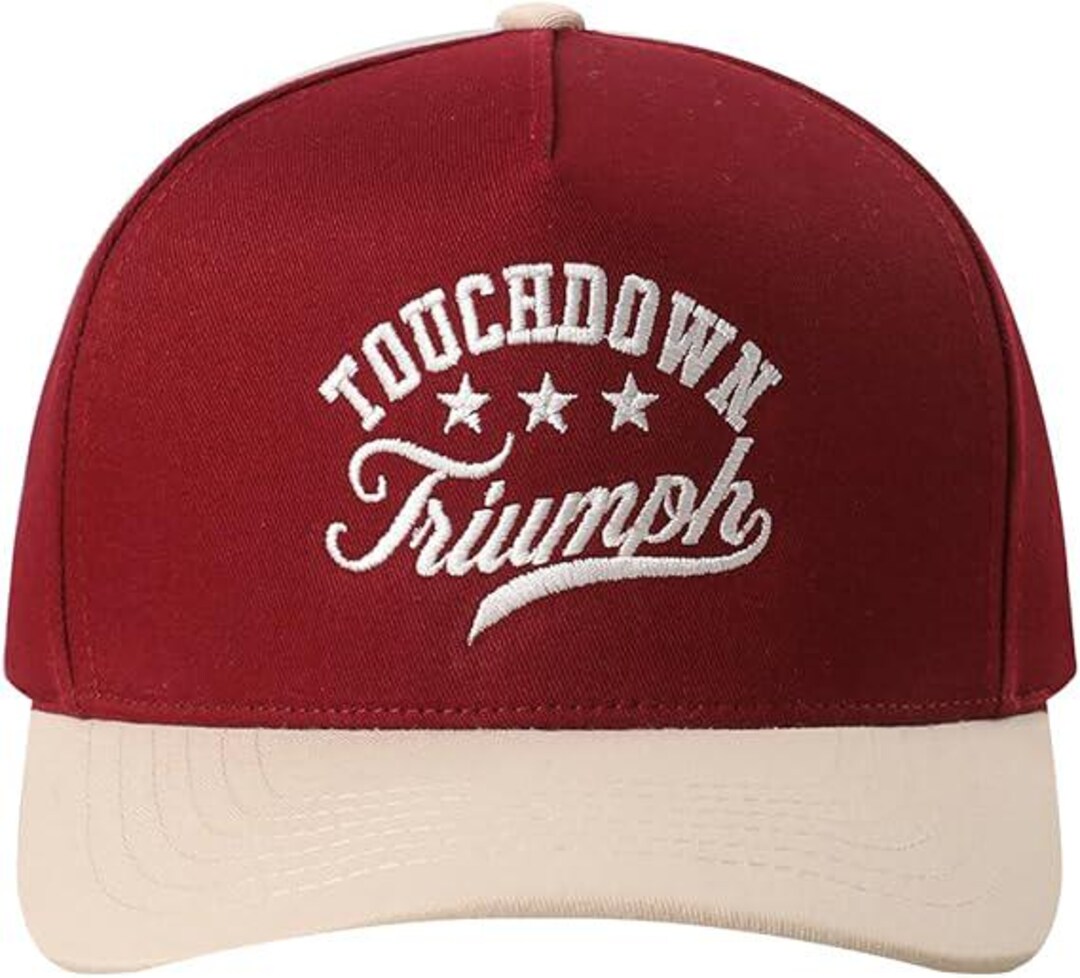 Touchdown Triumph Football Hat Embroidery Design, Varsity Sports ...