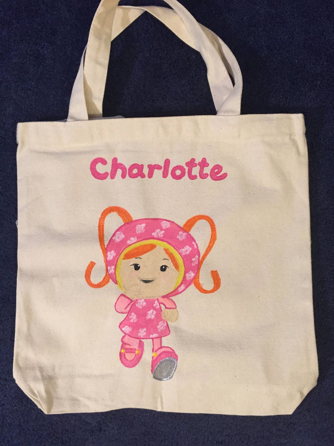 Team Umi Zoomi Hand Painted Tote Bag- Free Personalization - Etsy