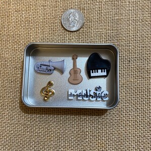 Set of 5 Mini Music Themed Magnets - Etsy