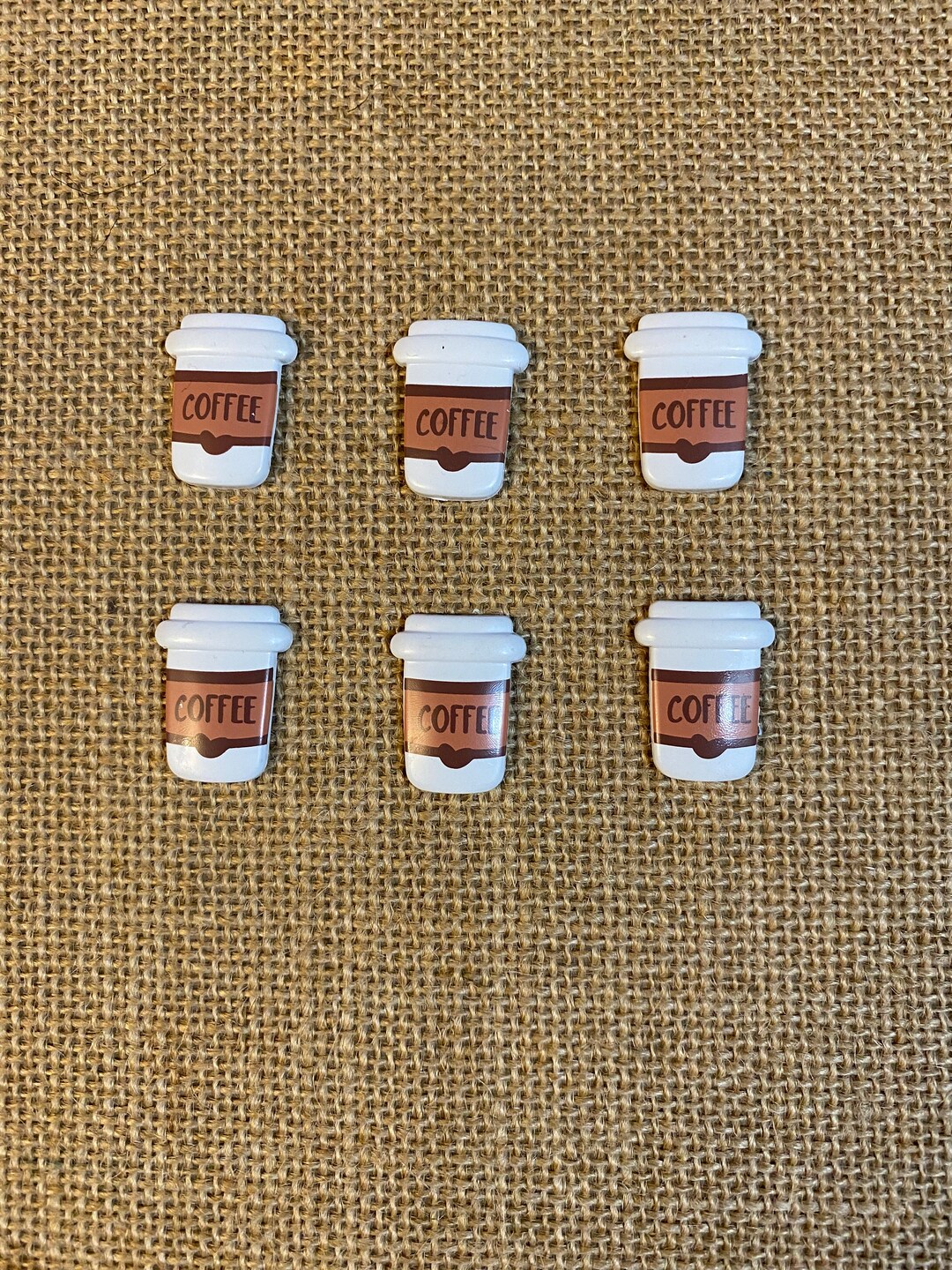 Small Coffee Cup Magnets - Set of 6 - Etsy