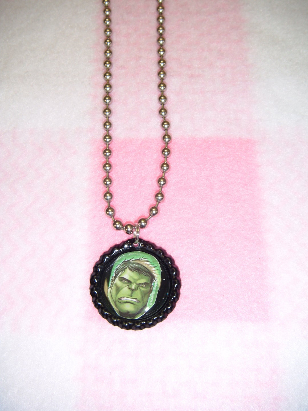 Incredible Hulk Inspired Bottle Cap Necklace - Etsy