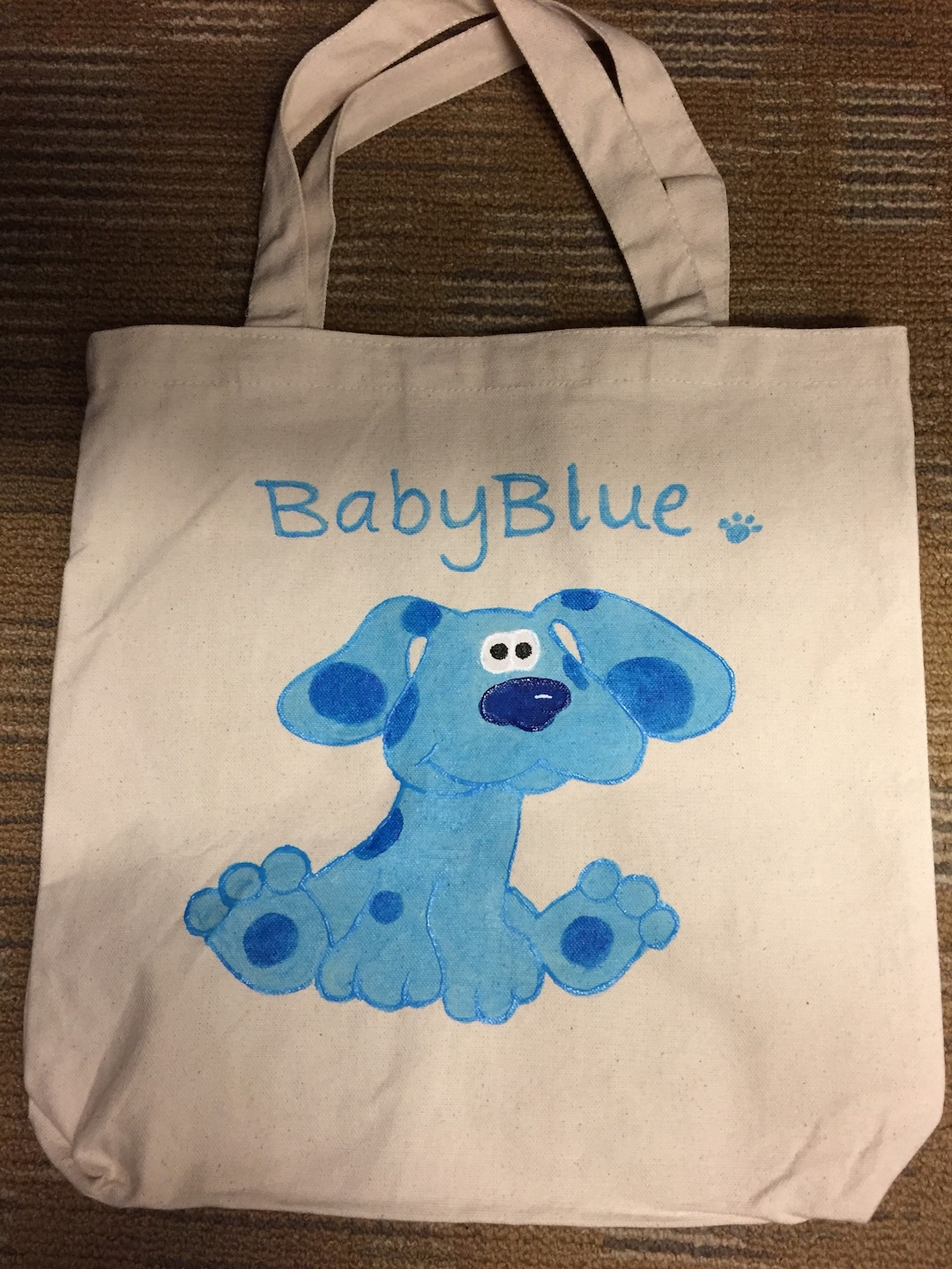 Blues Clues Inspired Hand Painted Canvas Bag - Free Personalization - Etsy