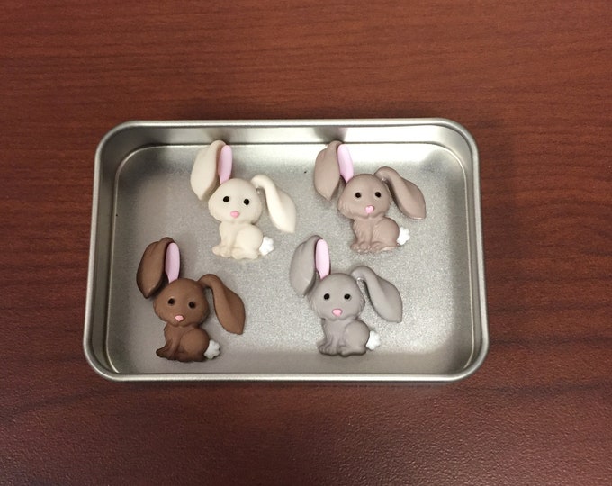 Set of 4 Bunny Rabbit Magnets - Etsy