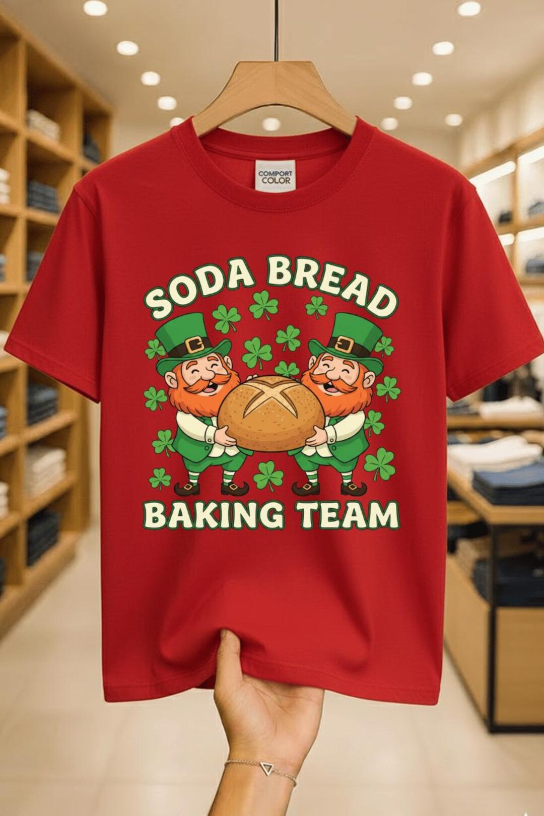 Soda Bread Baking Team PNG Leprechaun Cartoon Design, Irish Baking Fun ...
