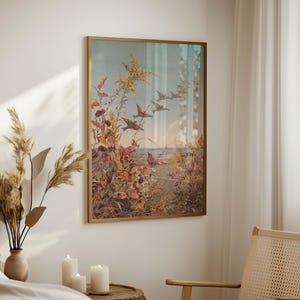 Vintage Country Wall Art: Cottage Core Bird Print (digital Download) - Etsy