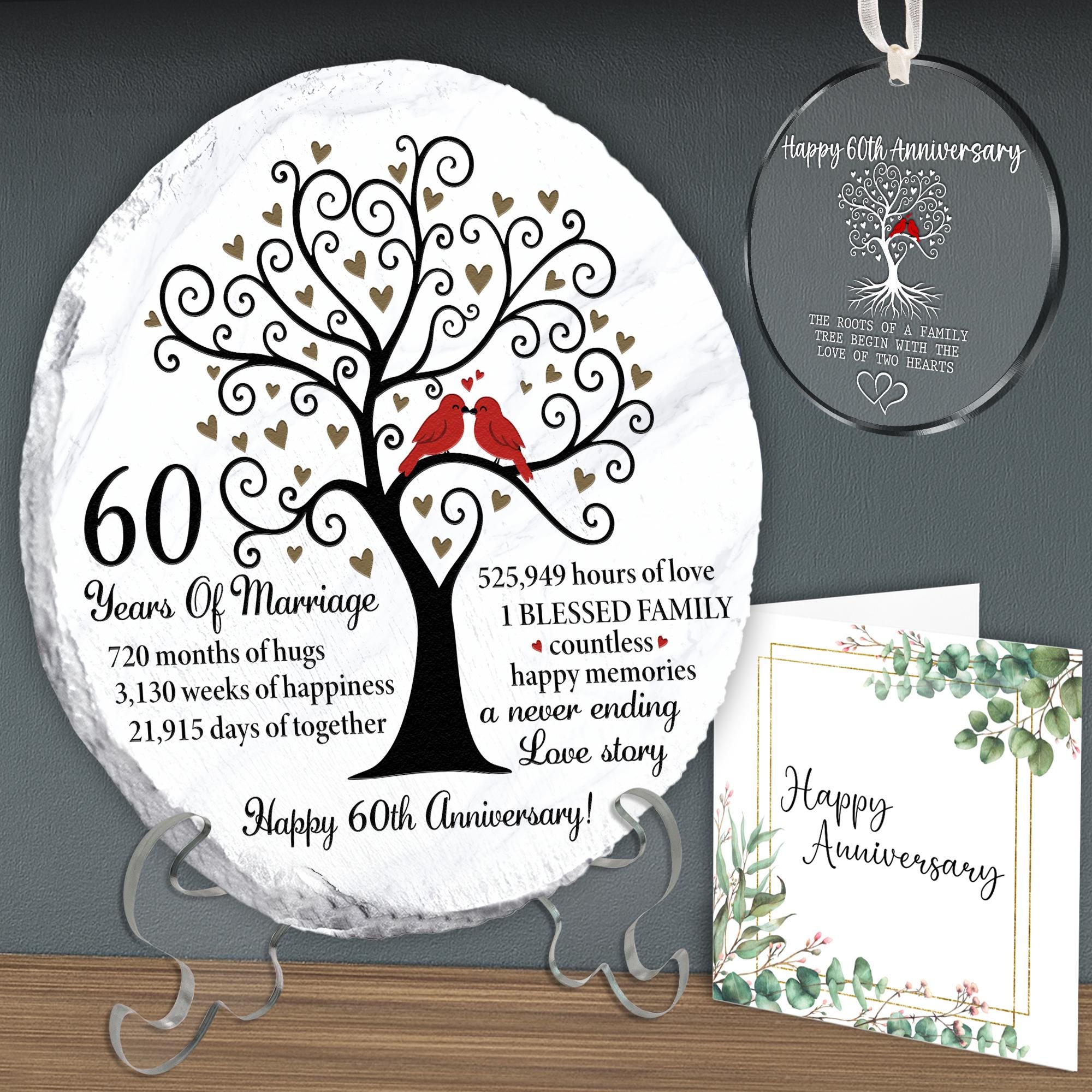 60th Wedding Anniversary Stone Gift,diamond Wedding Anniversary,60th ...
