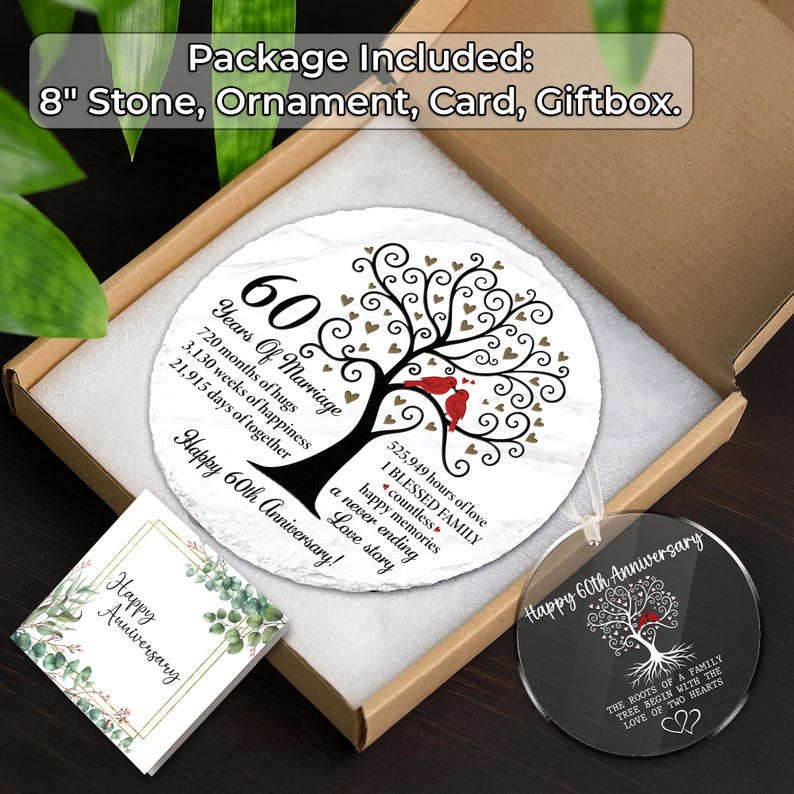 60th Wedding Anniversary Stone Gift,diamond Wedding Anniversary,60th ...