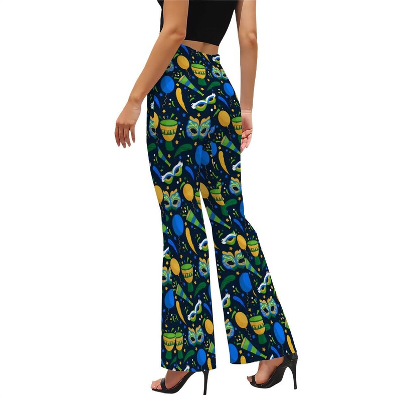 Brazilian Carnaval Style Black Women's Flared Pants - Etsy